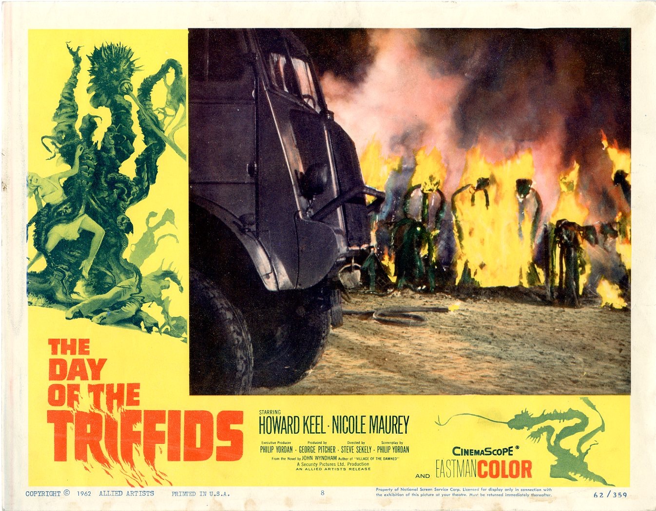 Day of the Triffids 1962 8 Lobby Card set | Sold Details | Four Color ...